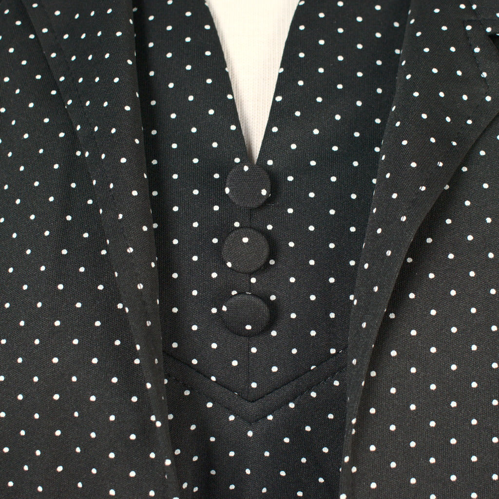 1960s B & W Polka Dot Vintage Dress Set by Ms Lea Casuals – Cats Like Us