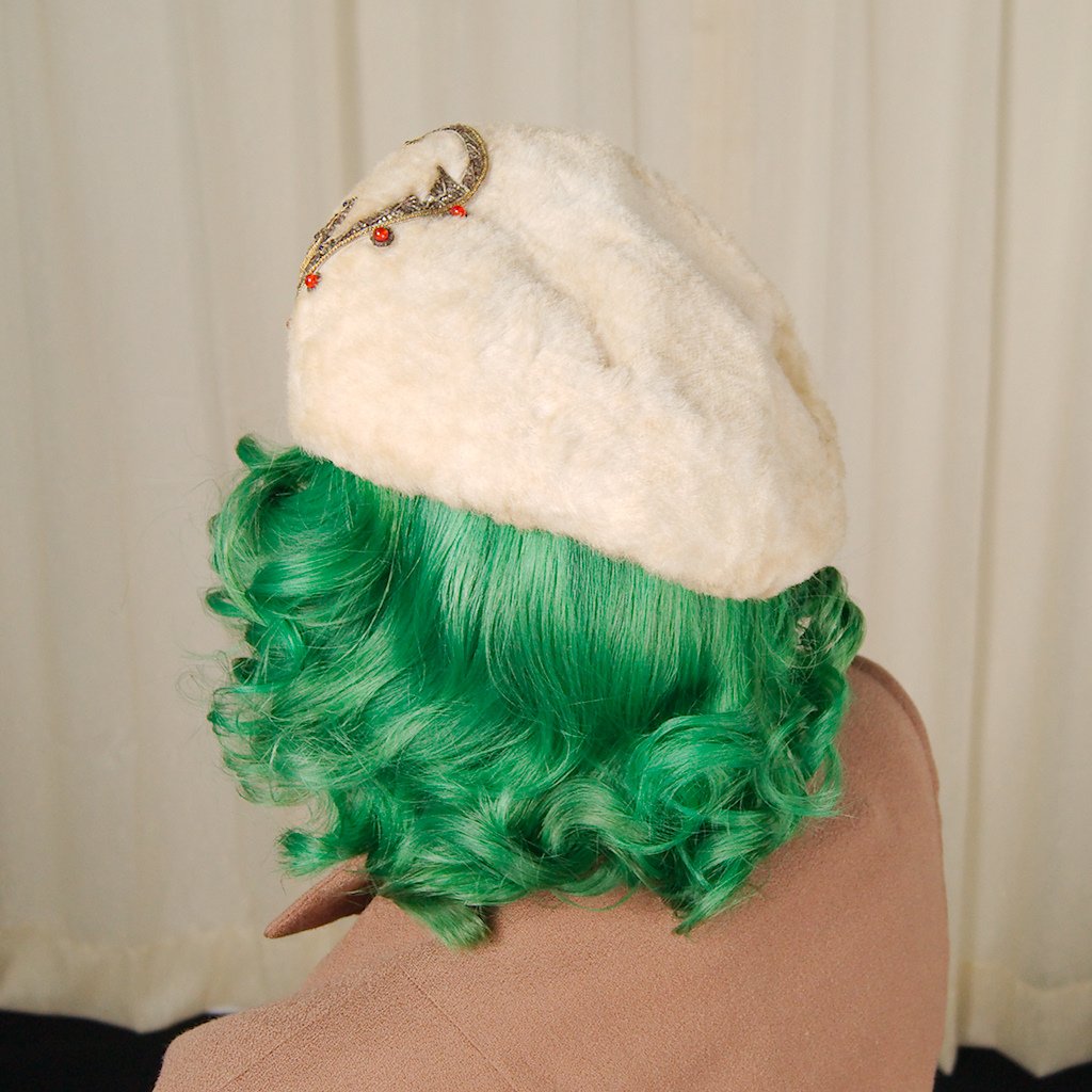 1950s Faux Fur Crescent Hat – Cats Like Us