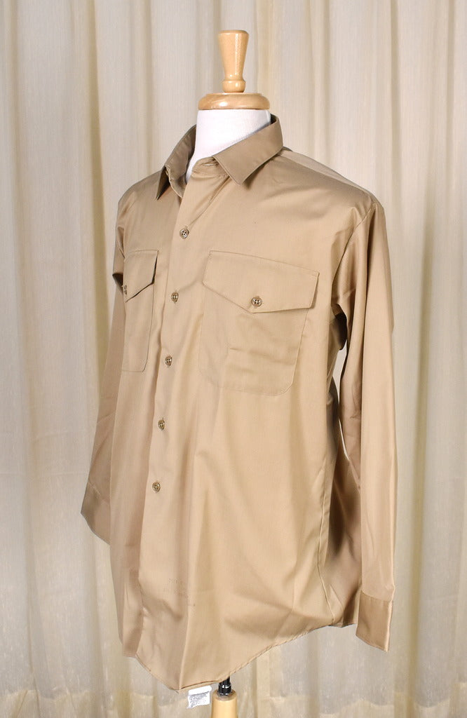 1960s LS Tan Uniform Shirt – Cats Like Us