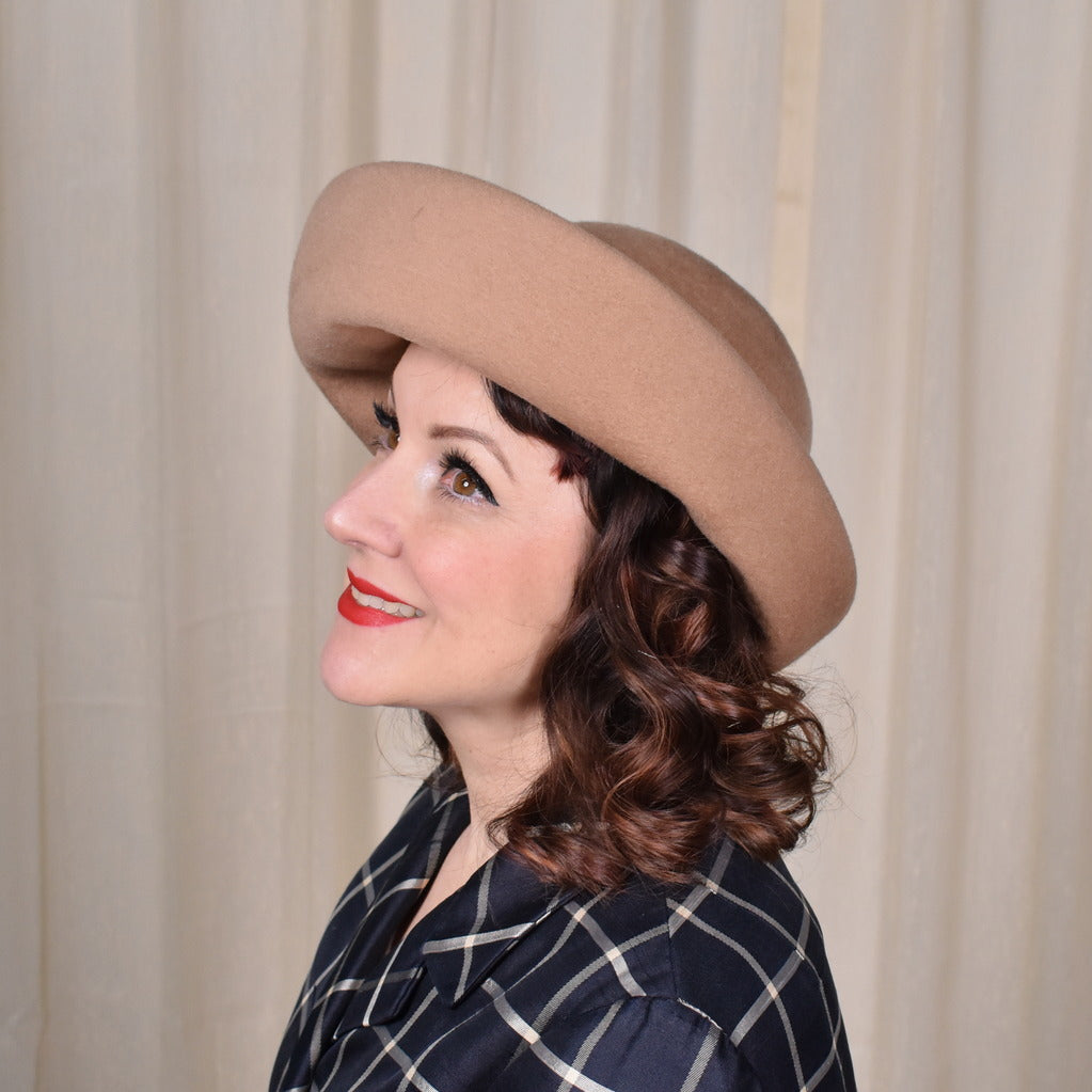 1960s Tan Wool Roll Brim Hat – Cats Like Us
