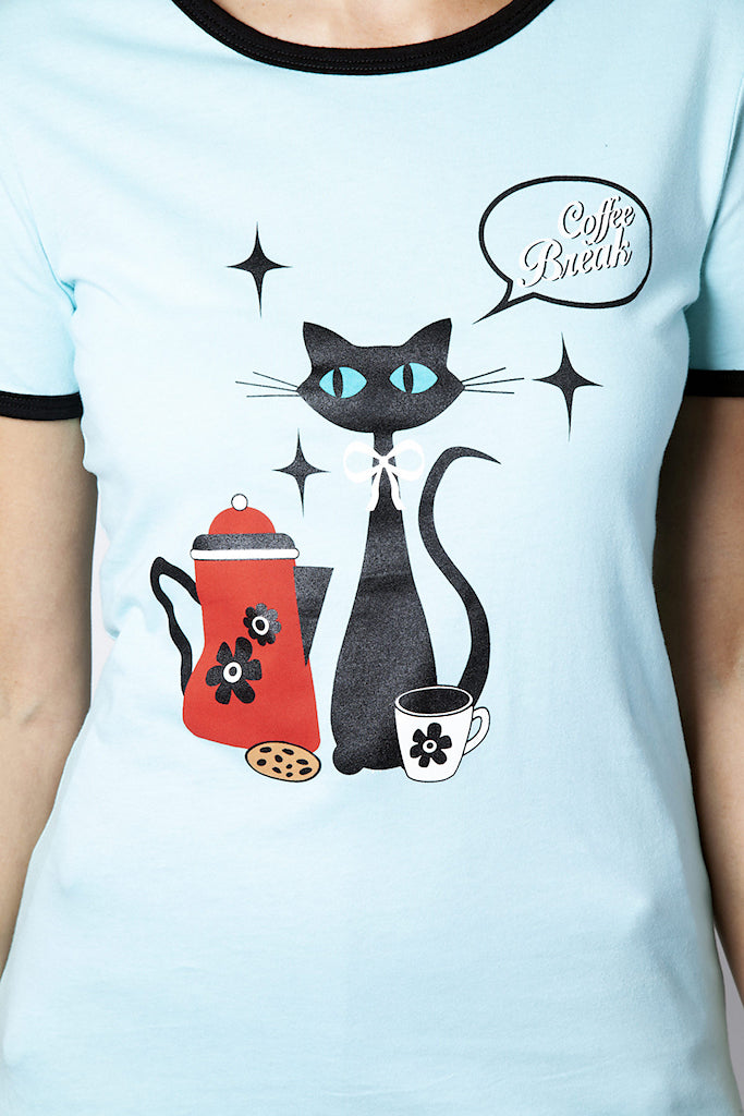 Coffee Break Cat T Shirt – Cats Like Us
