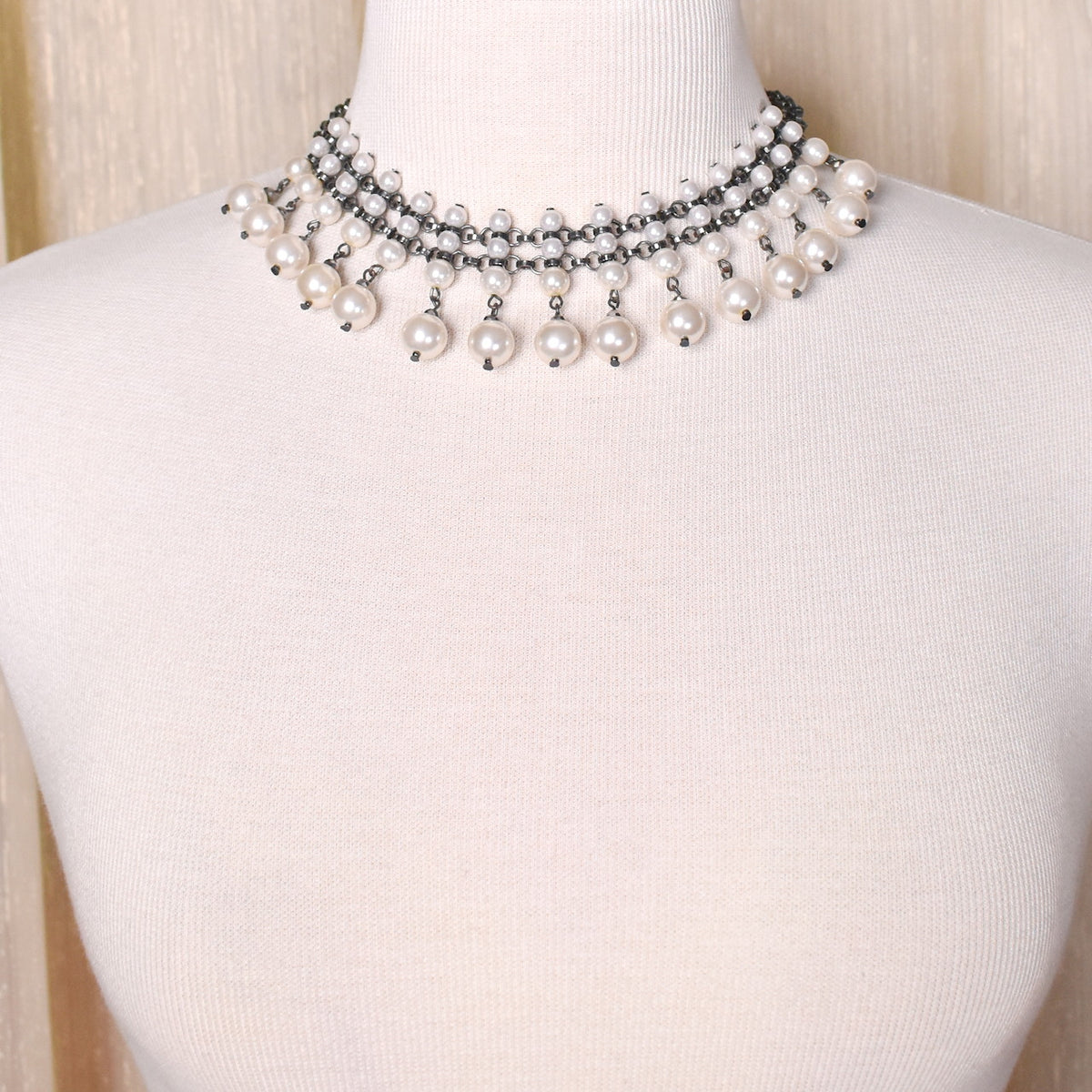 Dangling Pearl & Chain Fringe Necklace – Cats Like Us