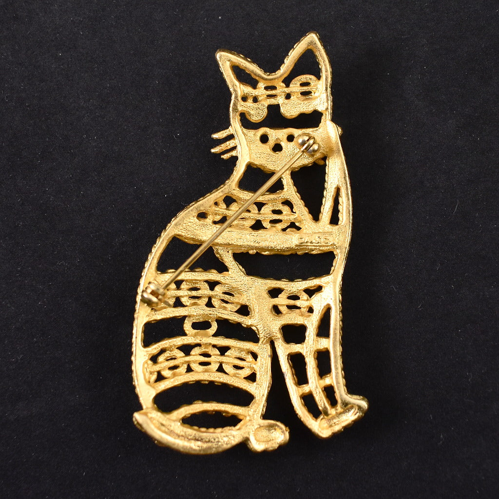 Gold Chain Link Cat Brooch – Cats Like Us