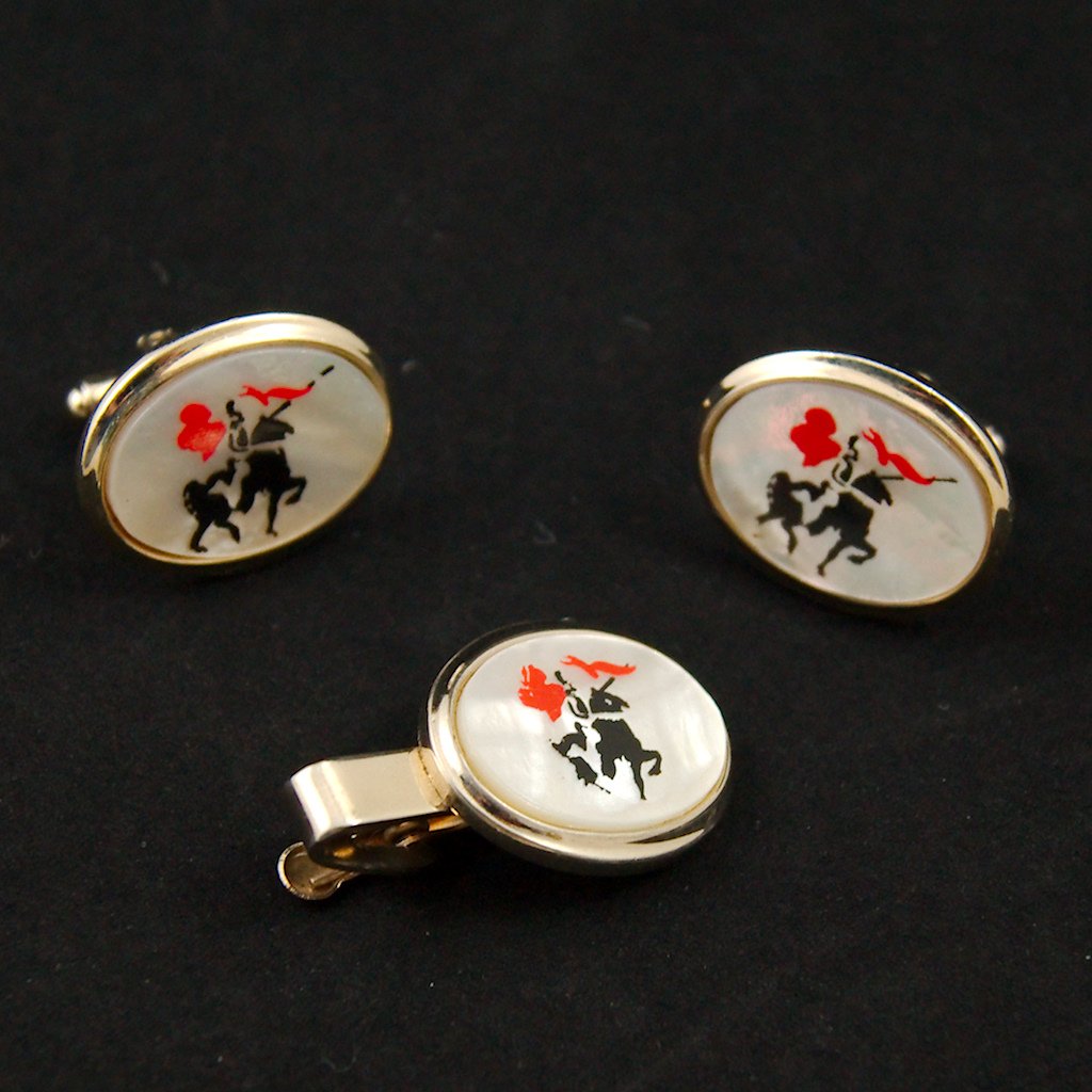 Vintage Knight Cufflinks & Tie Bar Set – Cats Like Us