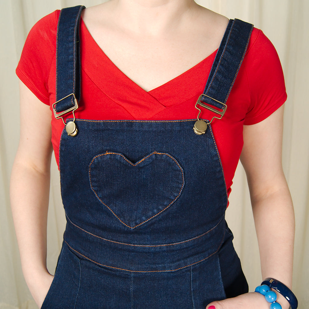 Natalia Heart Pocket Overalls – Cats Like Us