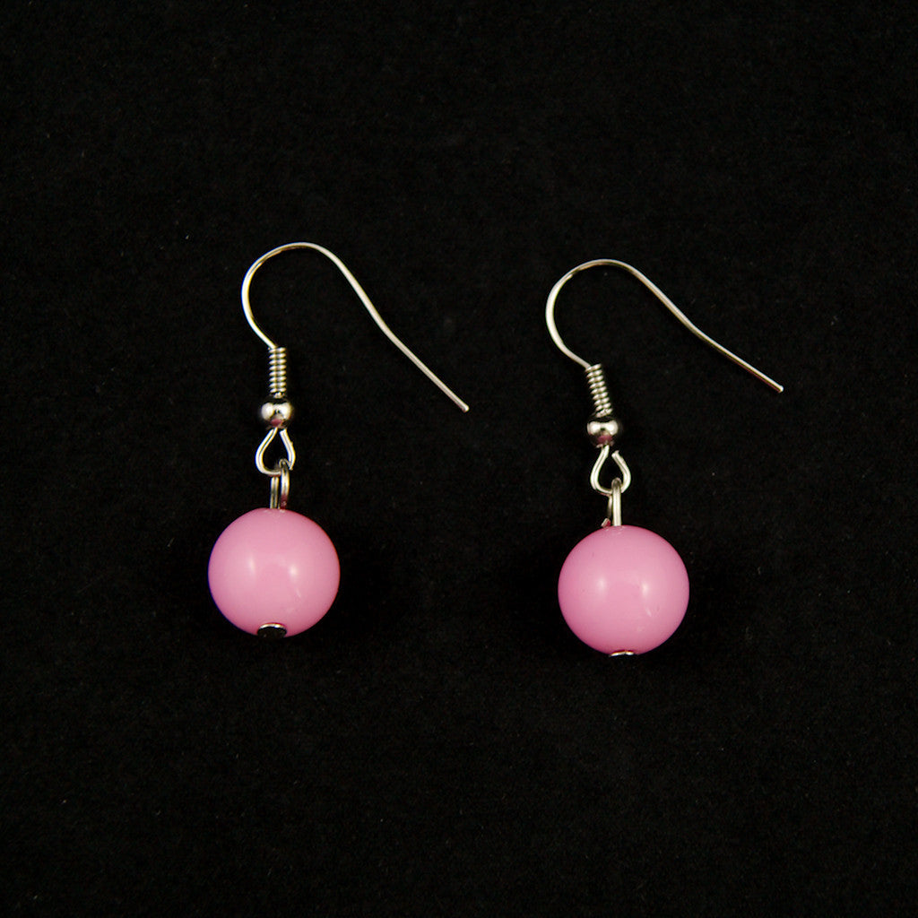 Pink Dangle Bead Earrings – Cats Like Us