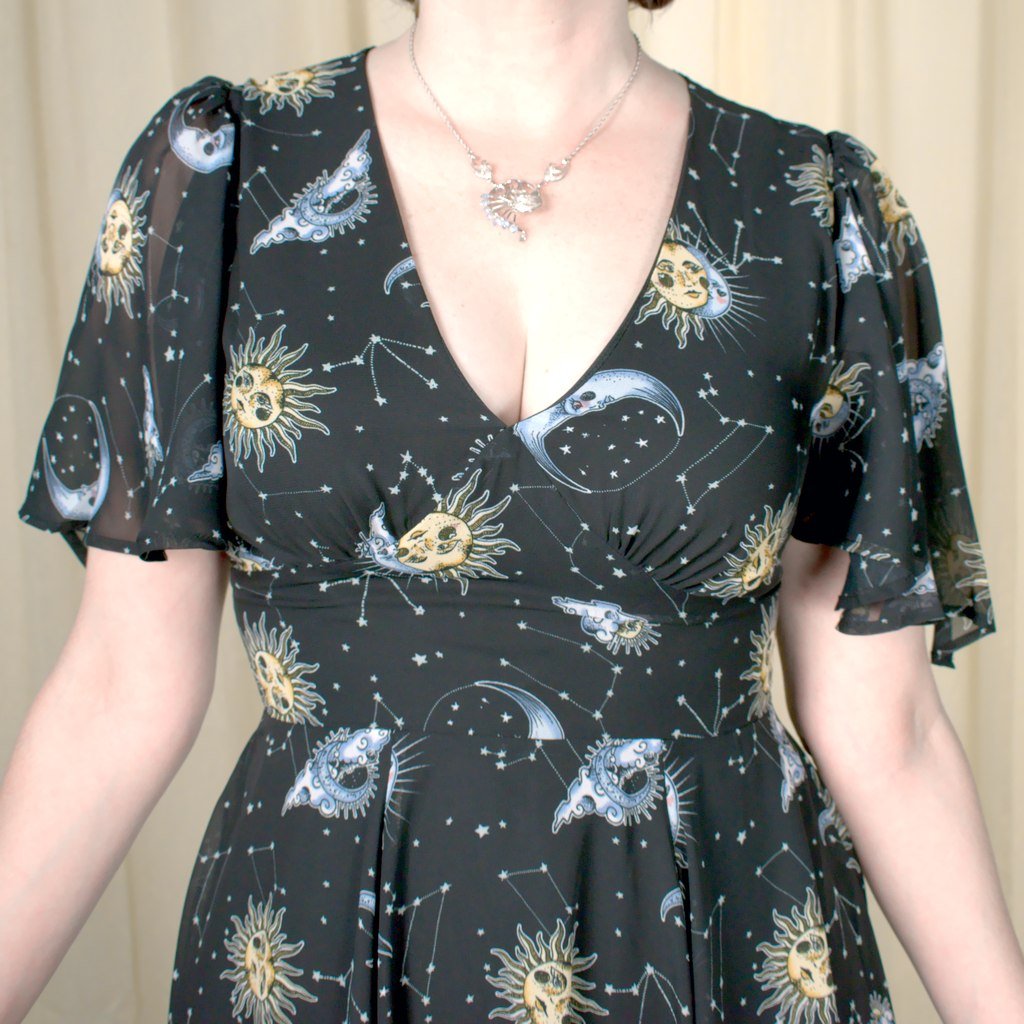 Solaris Sun & Moon Womens Retro Halloween Goth Dress by Hell Bunny ...