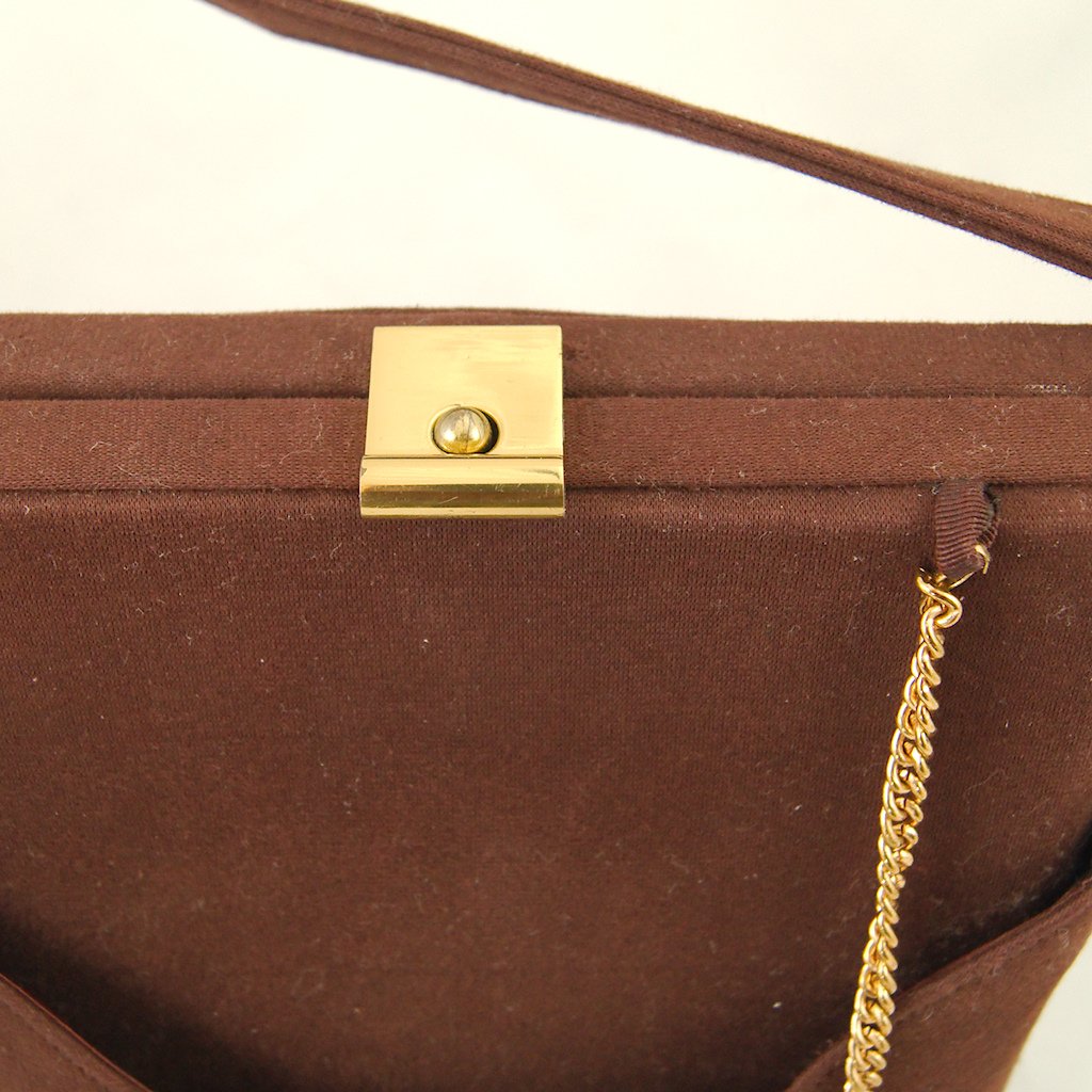 Vintage 1950s Brown Flannel Box Handbag by Graceline Master Purse ...