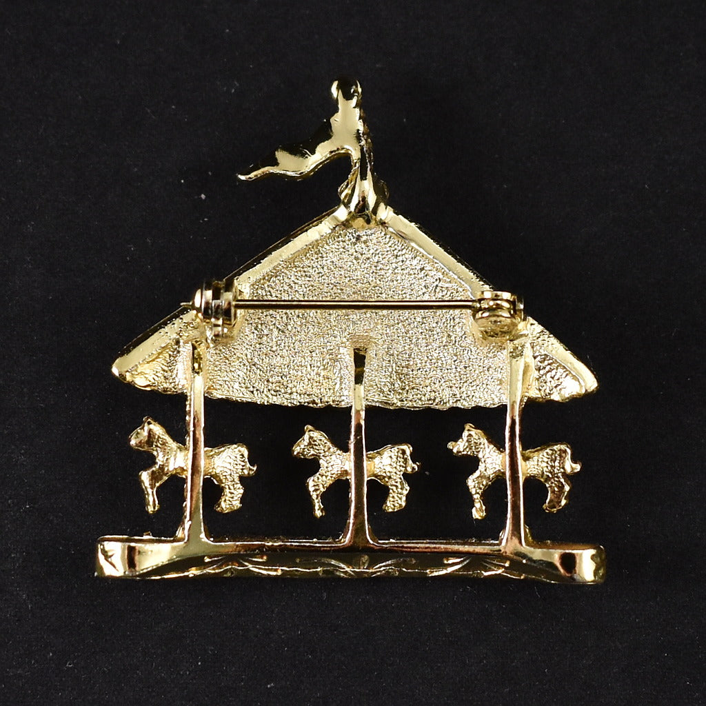 Vintage Gold Carousel Brooch – Cats Like Us